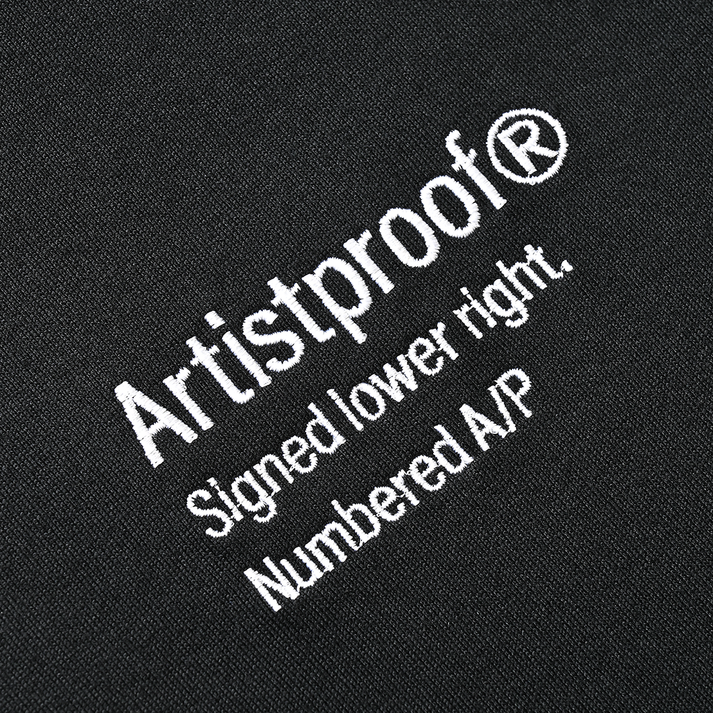 3Lines Logo L/S T-Shirt Black（white embroidery） – ARTIST PROOF